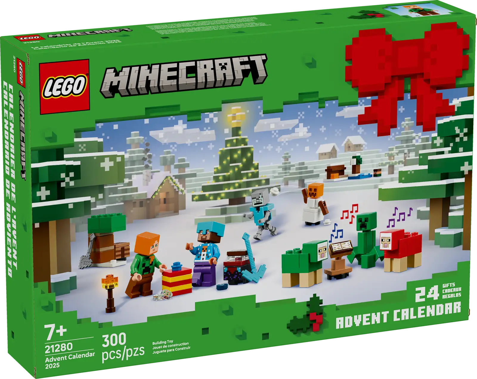 LEGO® 21280 Advent Calendar 2025, Minecraft – Bricks & Minifigs Littleton
