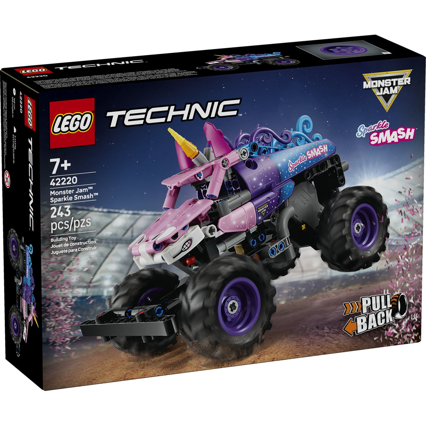 LEGO® 42220 Monster Jam™ Sparkle Smash™ Pull-Back – Bricks & Minifigs ...