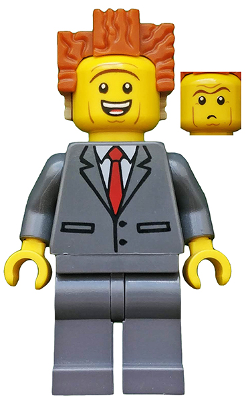 President Business - Smiling, Raised Eyebrows – Bricks & Minifigs Littleton